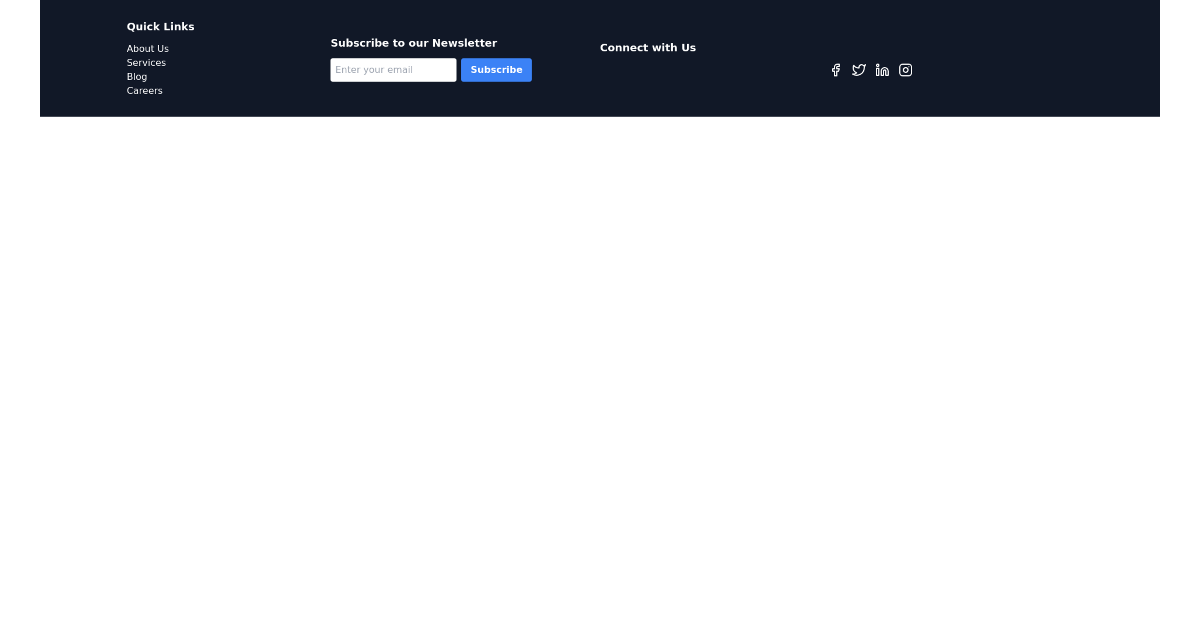 Subscription Contact Footer - Free React, Tailwind Component