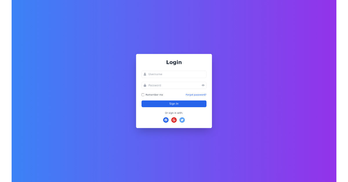 Login Interface - Free React, Tailwind Component