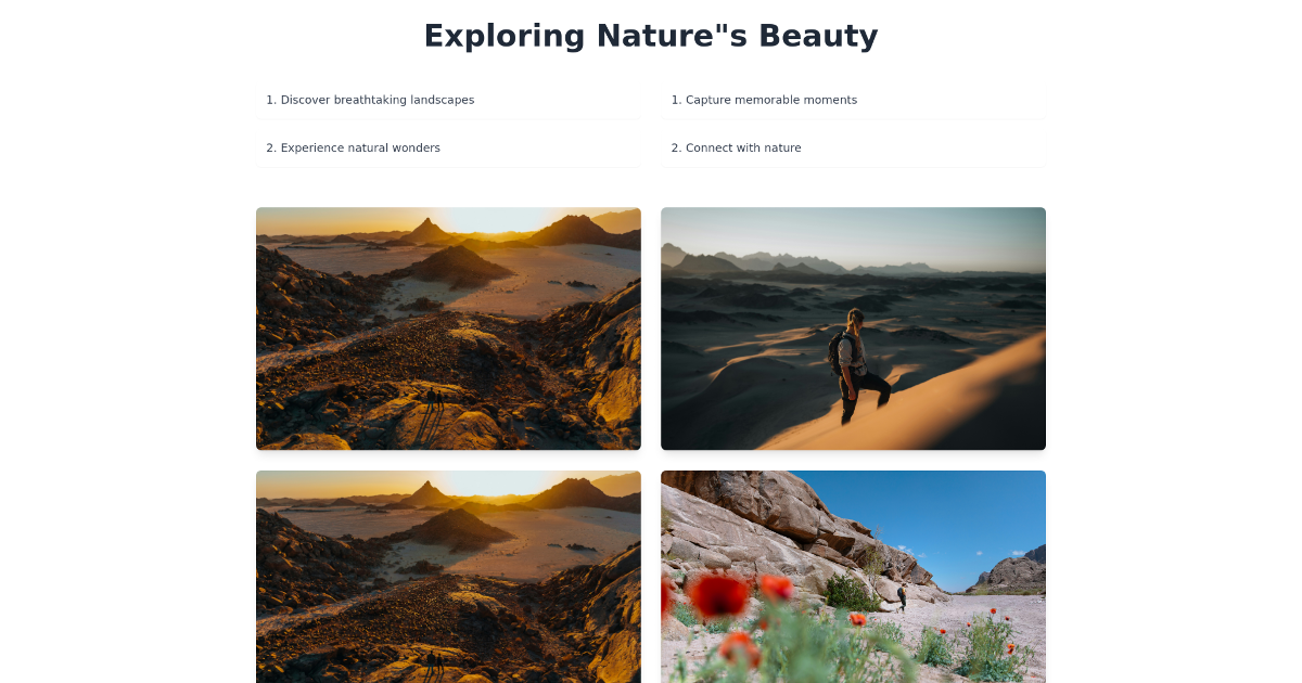 Animated Content Section - Free React, Tailwind Component