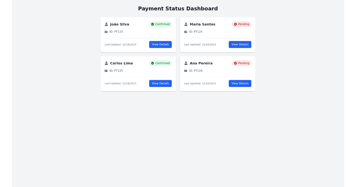 Payment Status Display - Free React, Tailwind Component
