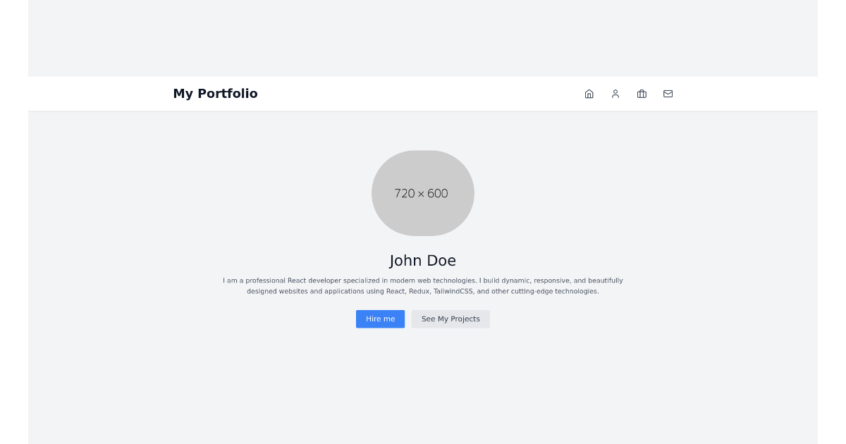 Portfolio Showcase - Free React, Tailwind Component
