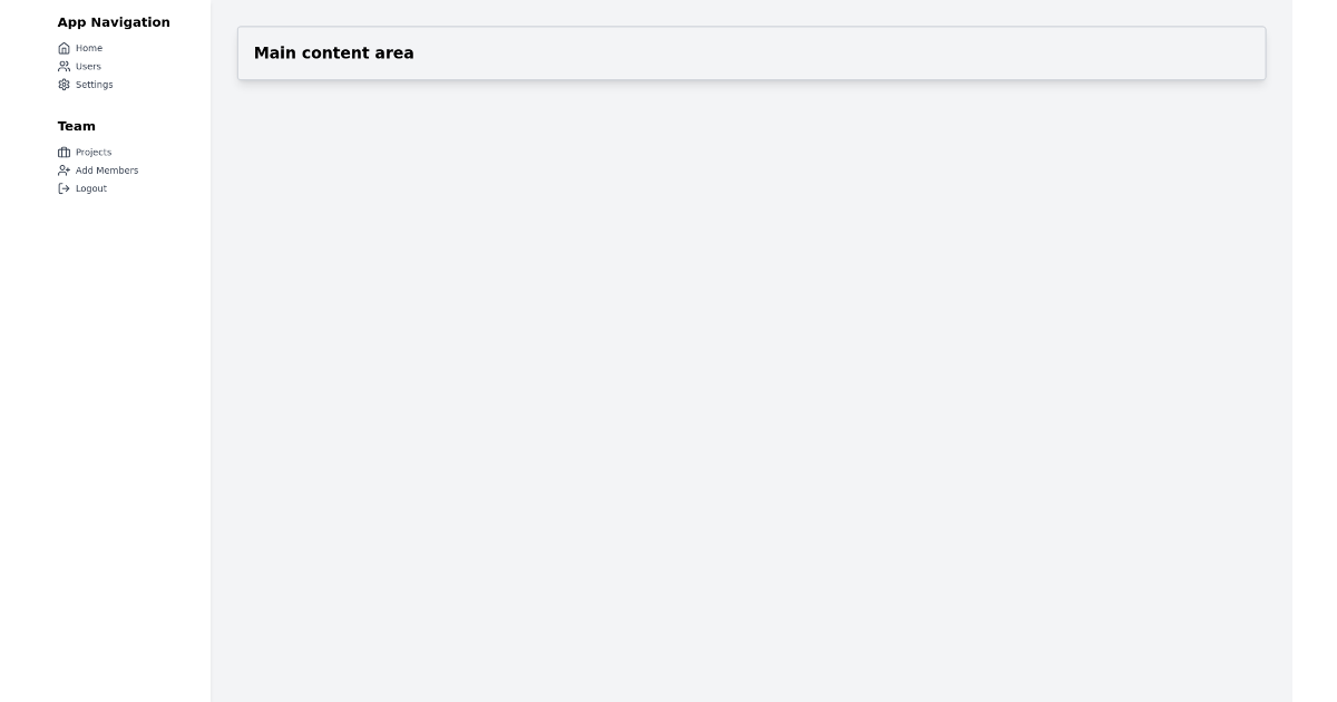 Navigation Sidebar - Free React, Tailwind Component