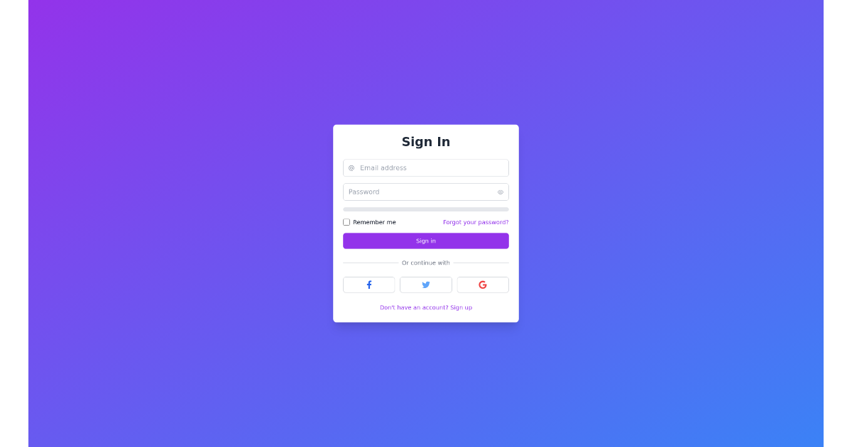 Create a Simple Signin and Login Page in React with Tailwind