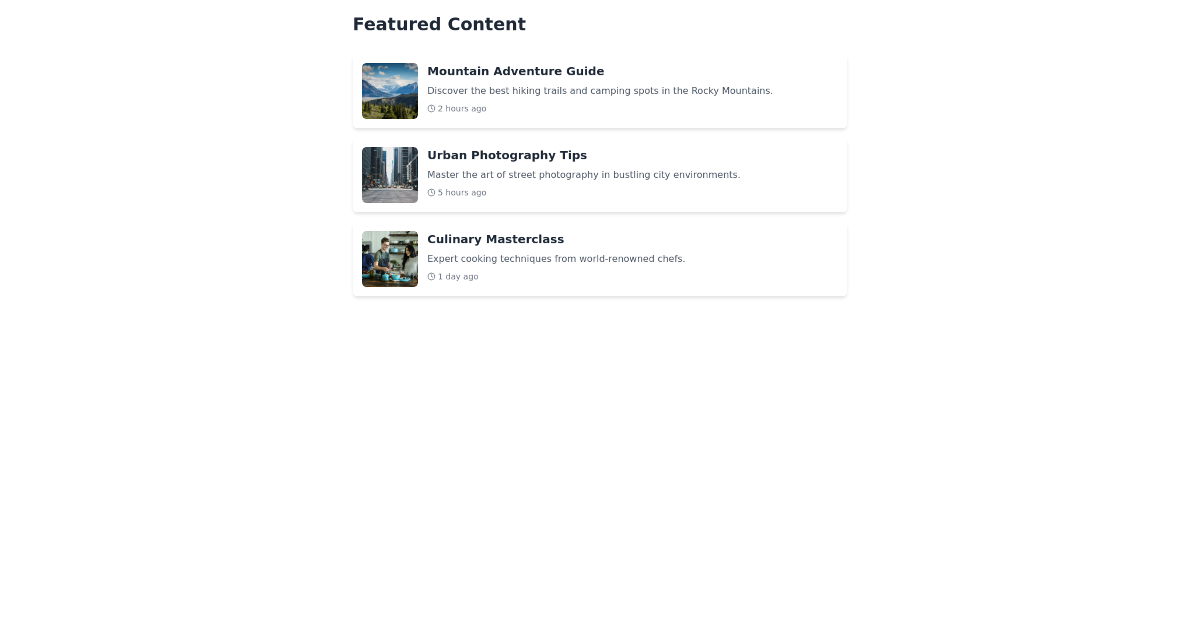 Enhance UX with Tailwind React Stacked List Previews