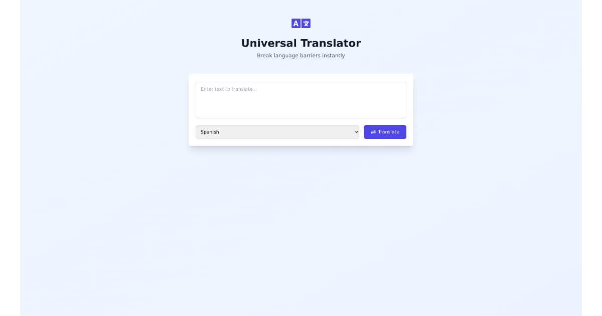 Translation Site - Free React, Tailwind Component
