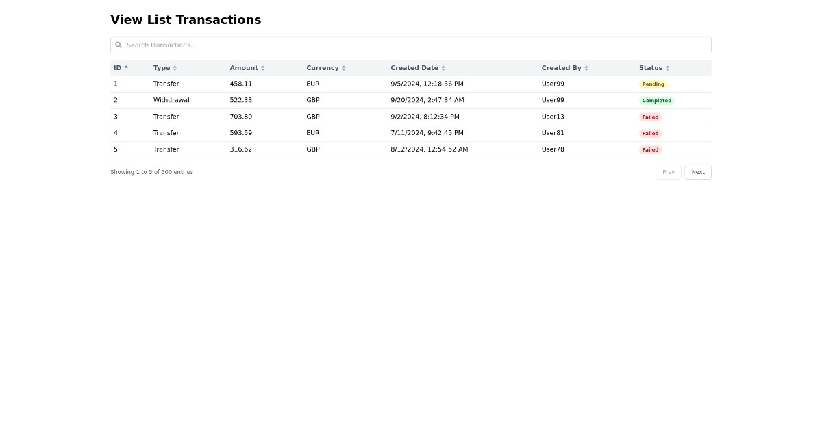 Generate Sample Data - Free React, Tailwind Component