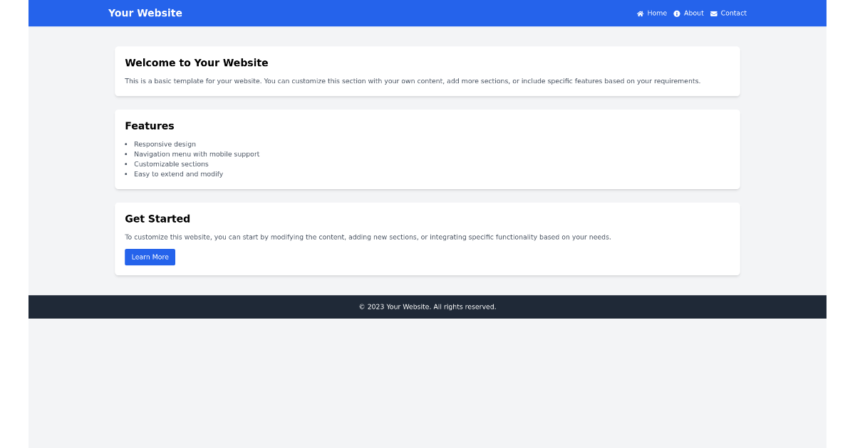Website Template - Free React, Tailwind Component