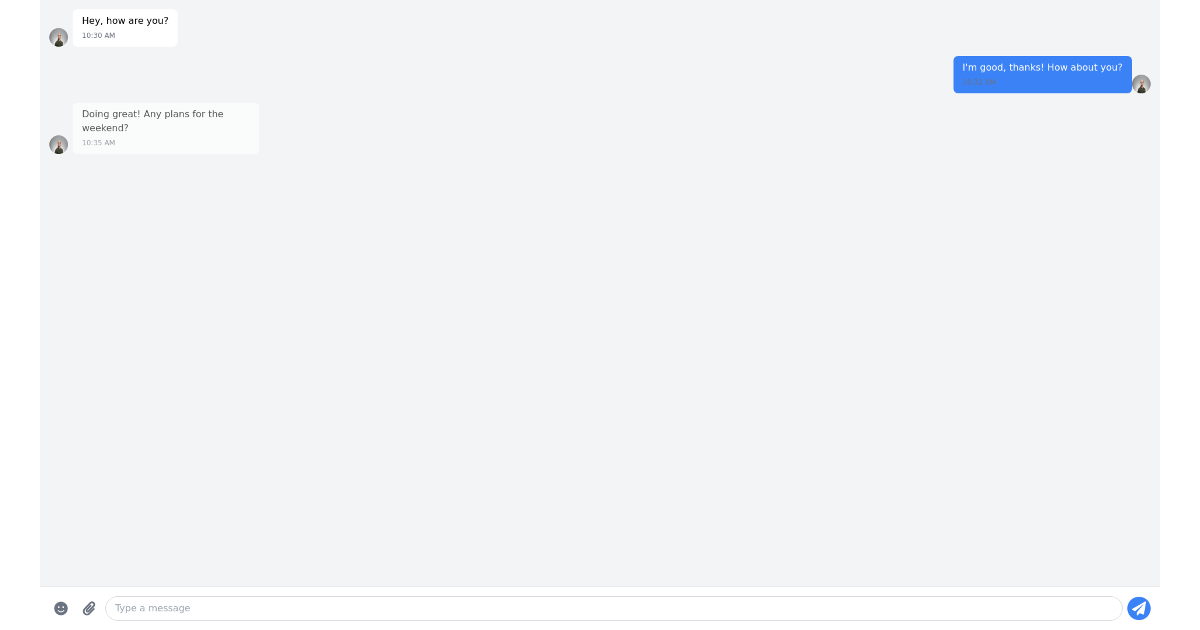 Chat Interface - Free React, Tailwind Component
