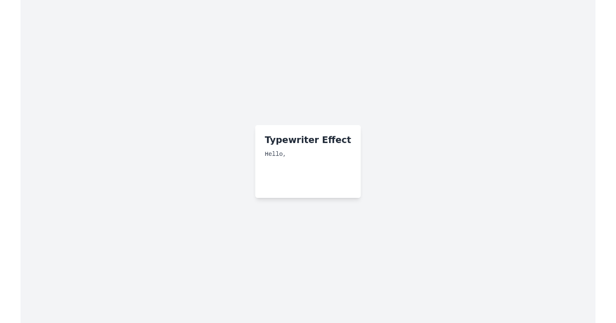 Typewriter Effect Component - Free Html, Tailwind Component