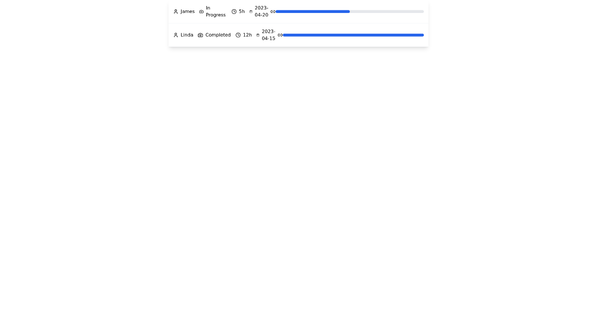 Task Board Filterable Columns - Free React, Tailwind Component