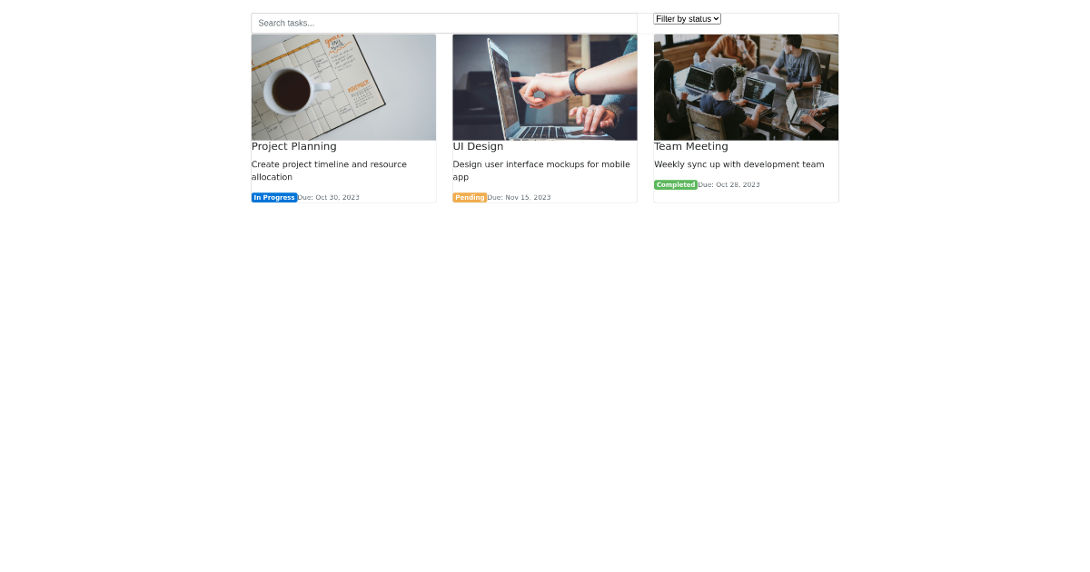 Task Management Interface - Free Html, Bootstrap Component