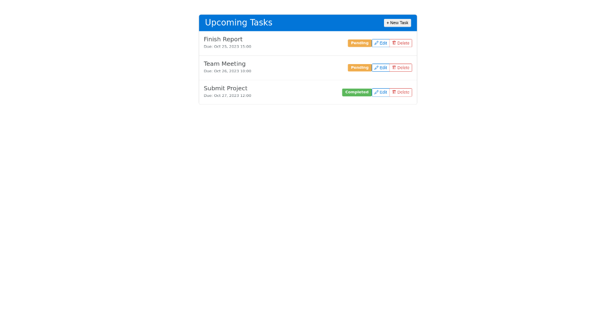 Task Management List - Free Html, Bootstrap Component