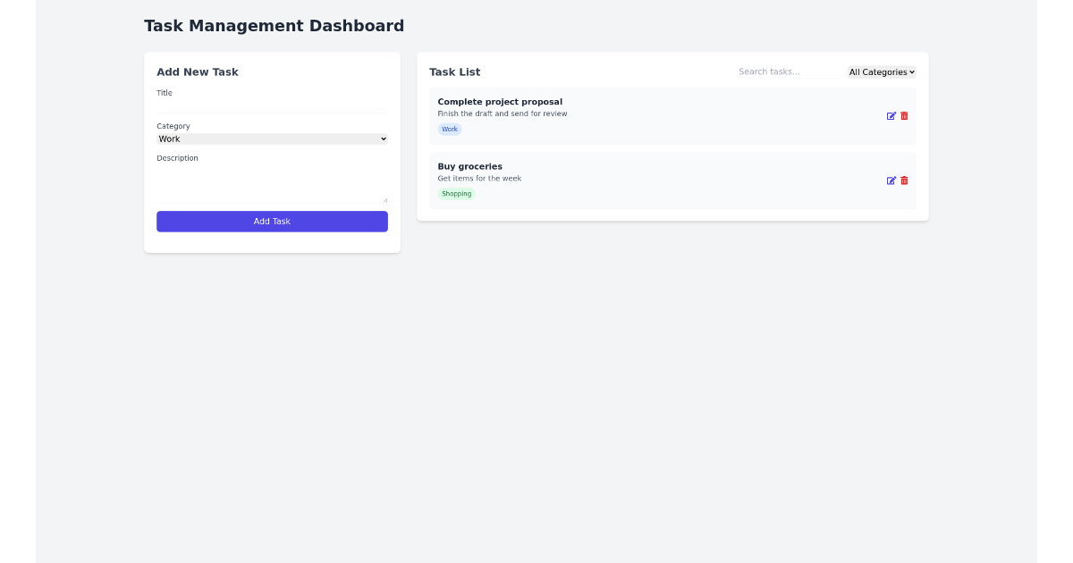 Laravel Blade Task Management Template | Tailwind UI Components