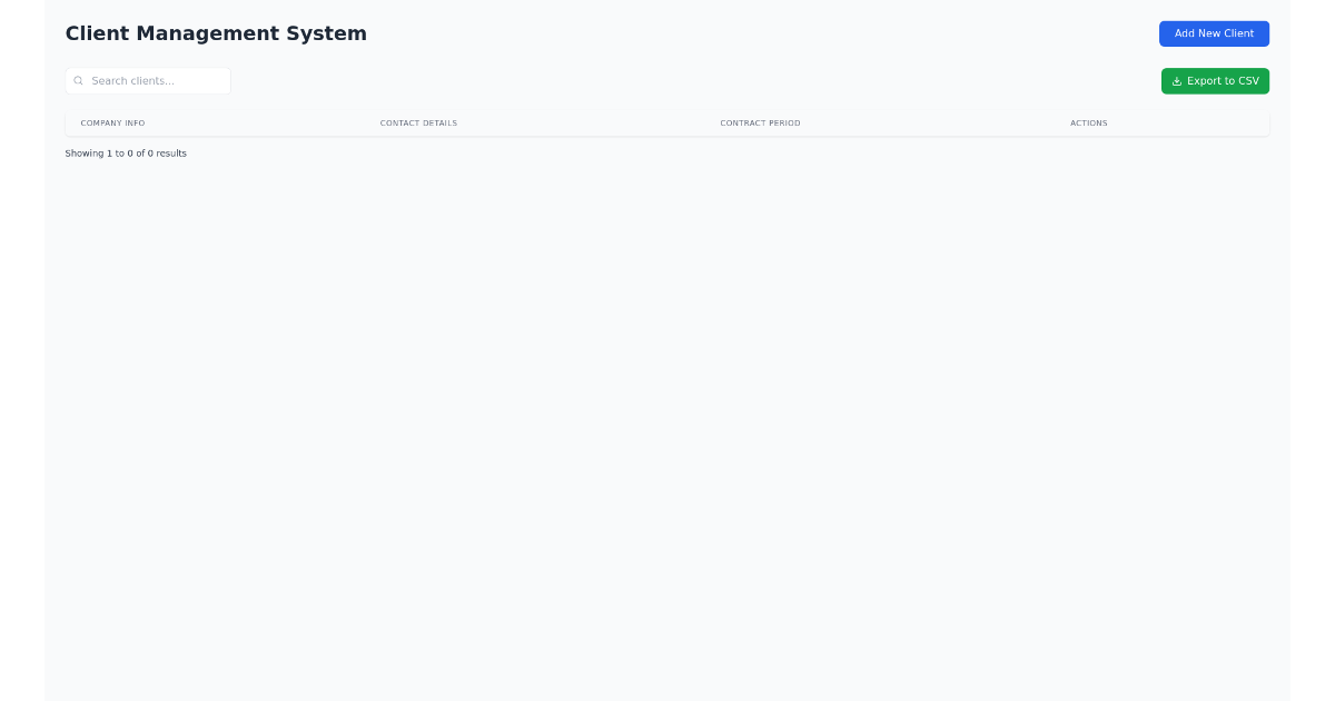 Client Registration System - Free React, Tailwind Component