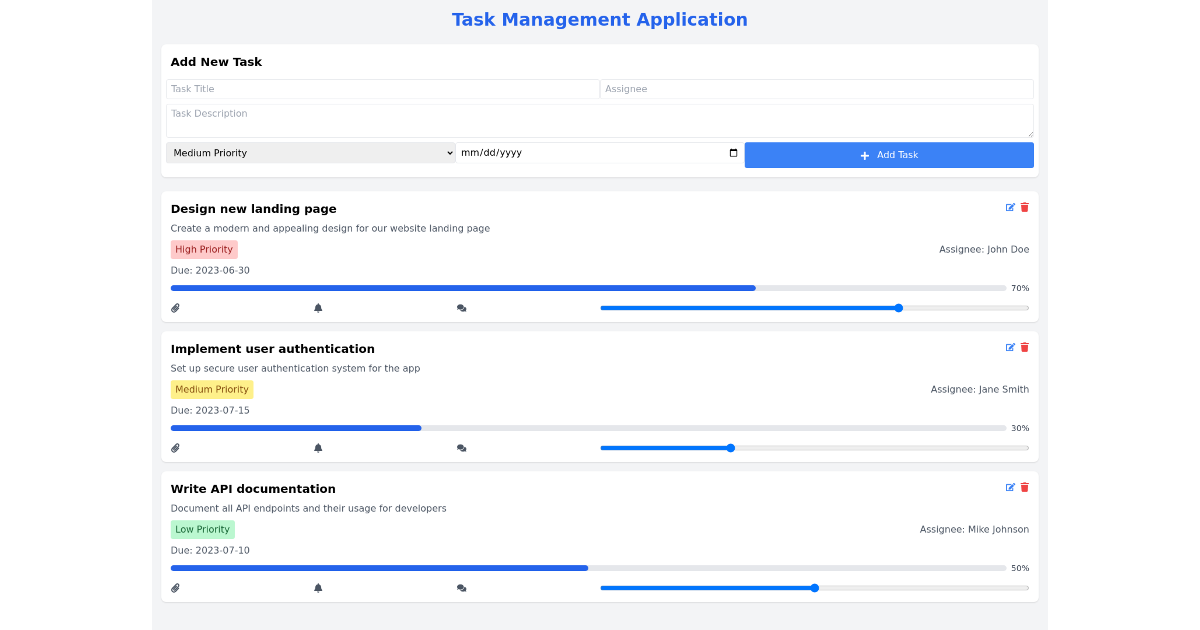 Эффективное управление задачами с React и Tailwind | Командное приложение