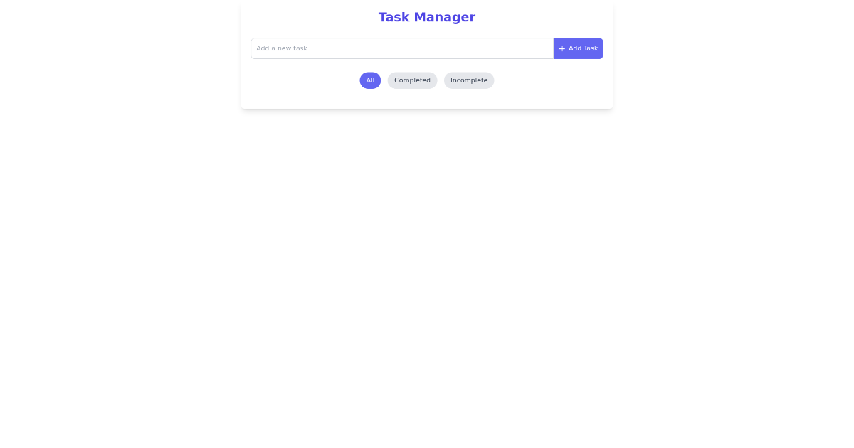 Task Manager - Free React, Tailwind Component
