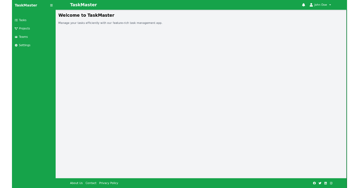 Task Management App - Free React, Tailwind Component