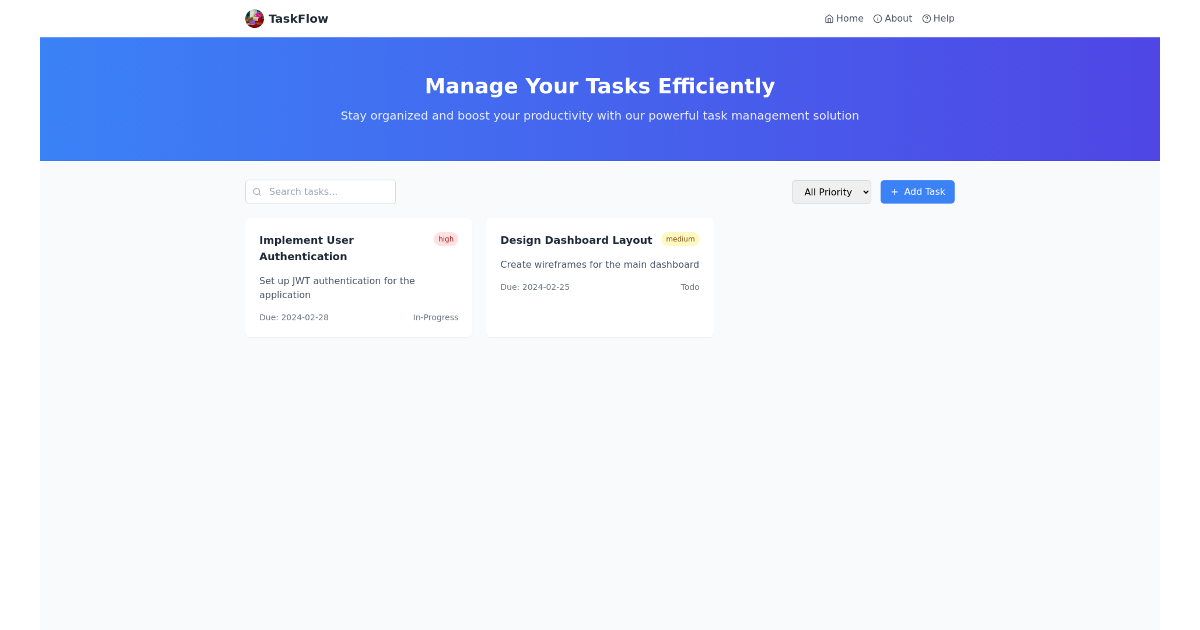 Task Management - Free React, Tailwind Component