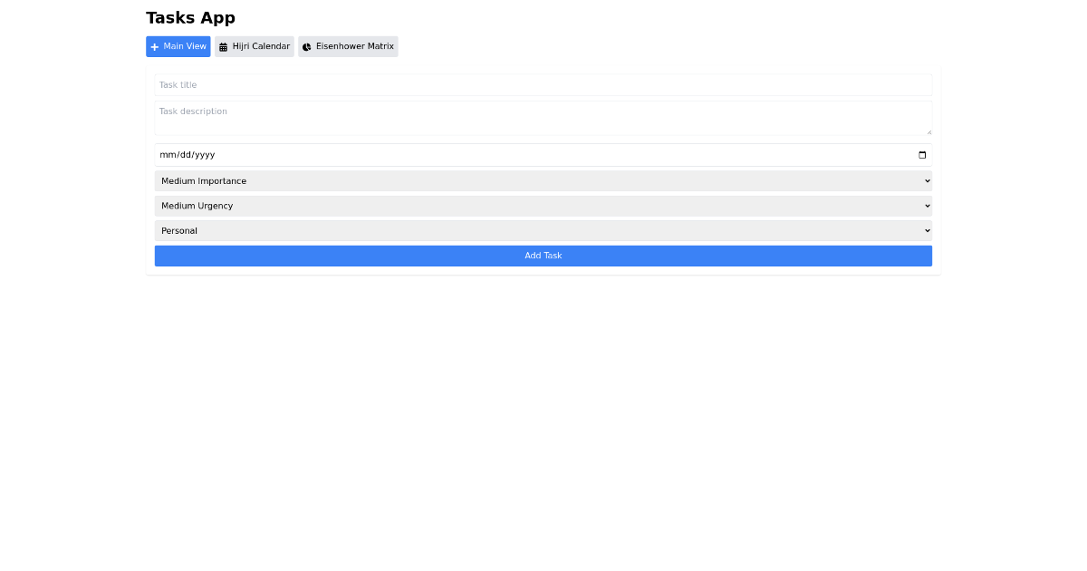 Tasks App - Free React, Tailwind Component