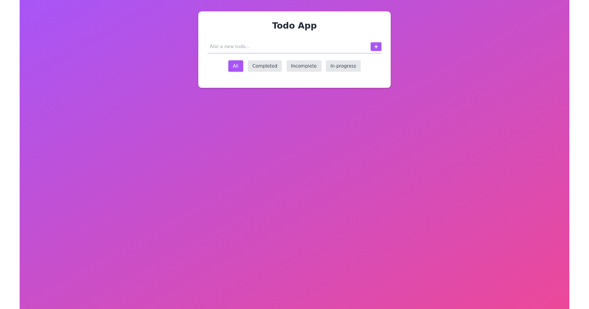 Build a Modern Todo App with React and Tailwind CSS
