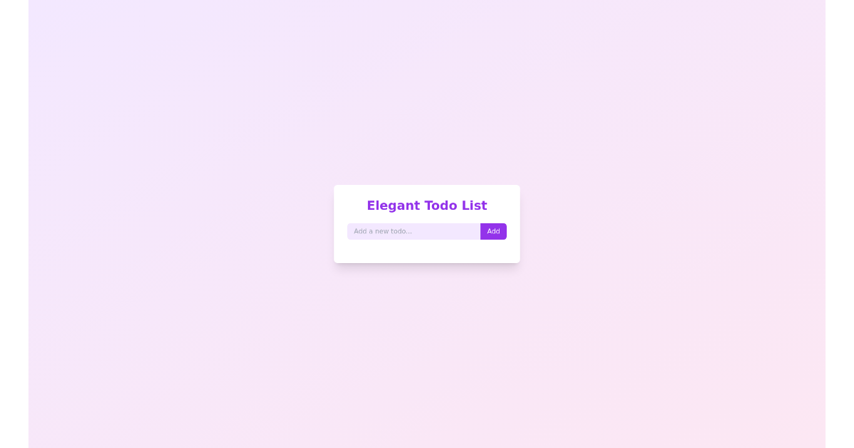 Todo List - Free React, Tailwind Component