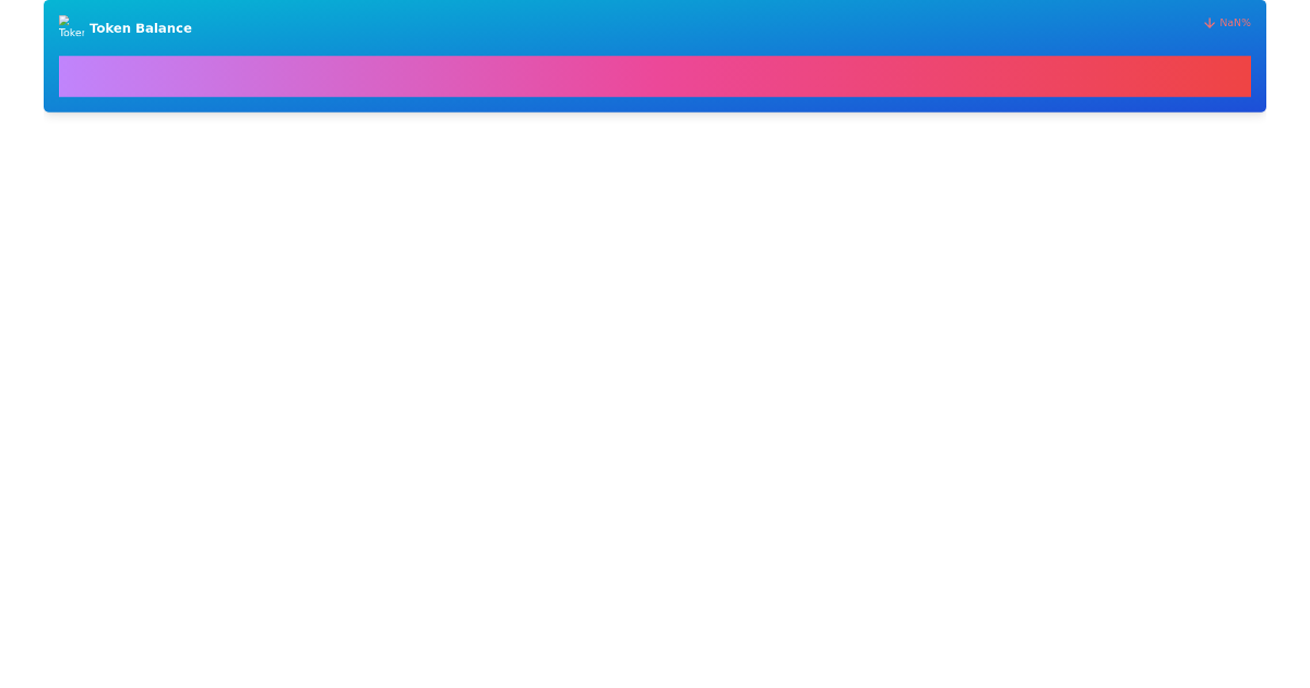 Token Balance Card - Free React, Tailwind Component