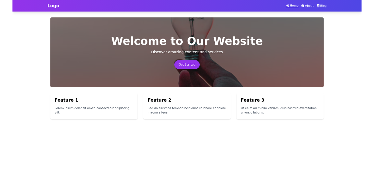 Top Bar Menu - Free React, Tailwind Component