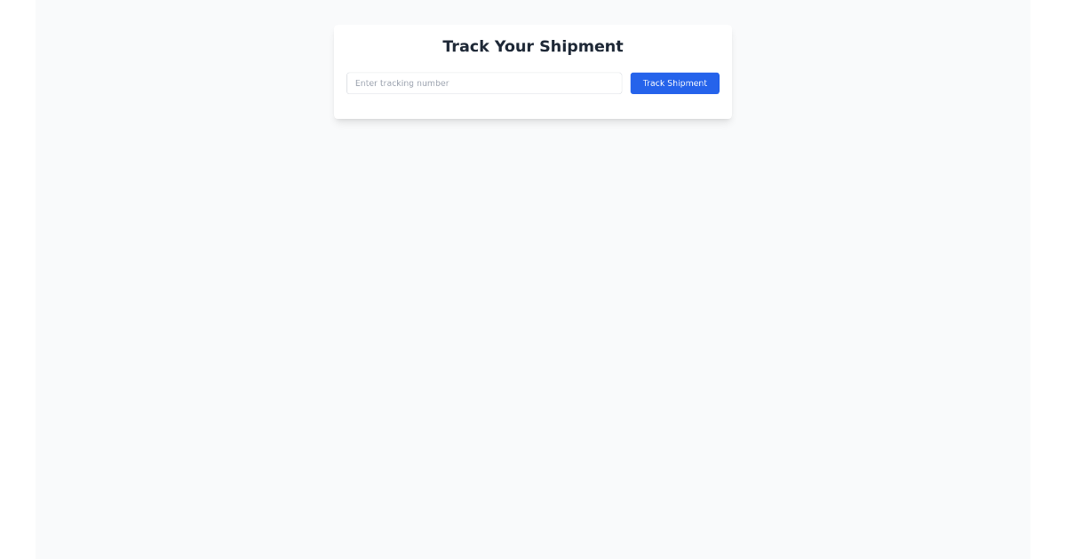 Mock Shipment Data - Free React, Tailwind Component