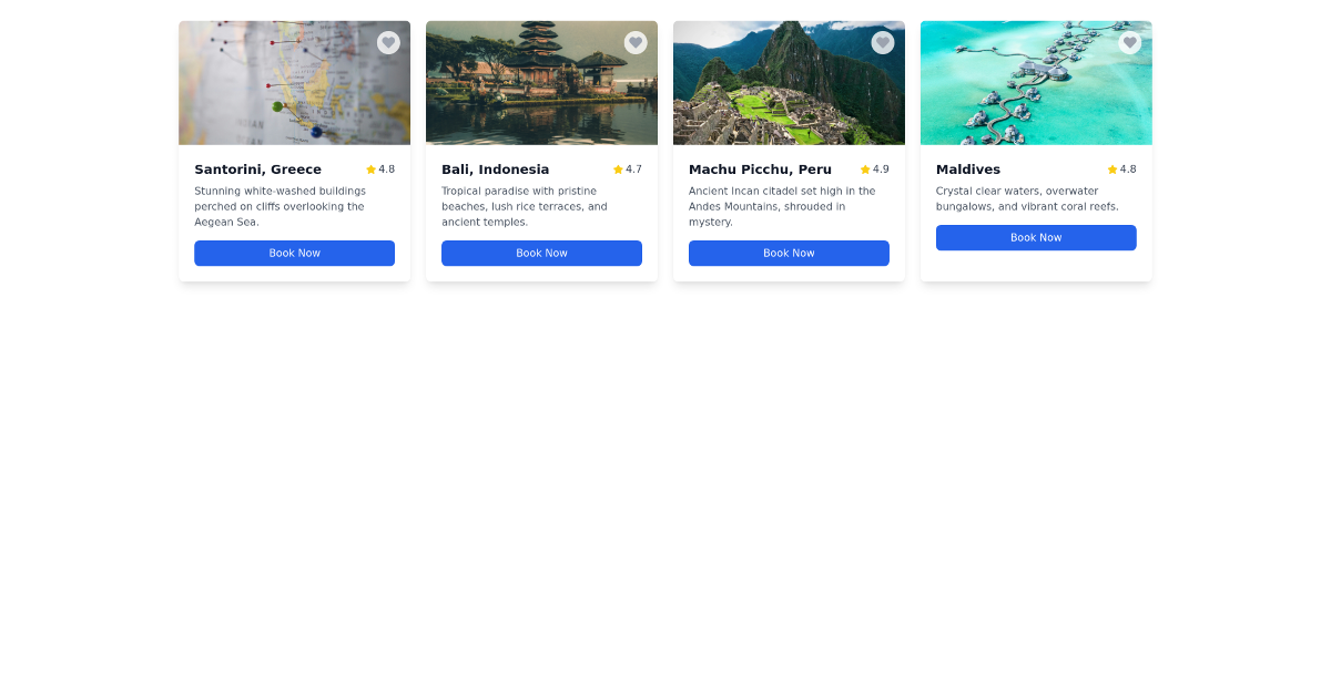 Destinations - Free React, Tailwind Component