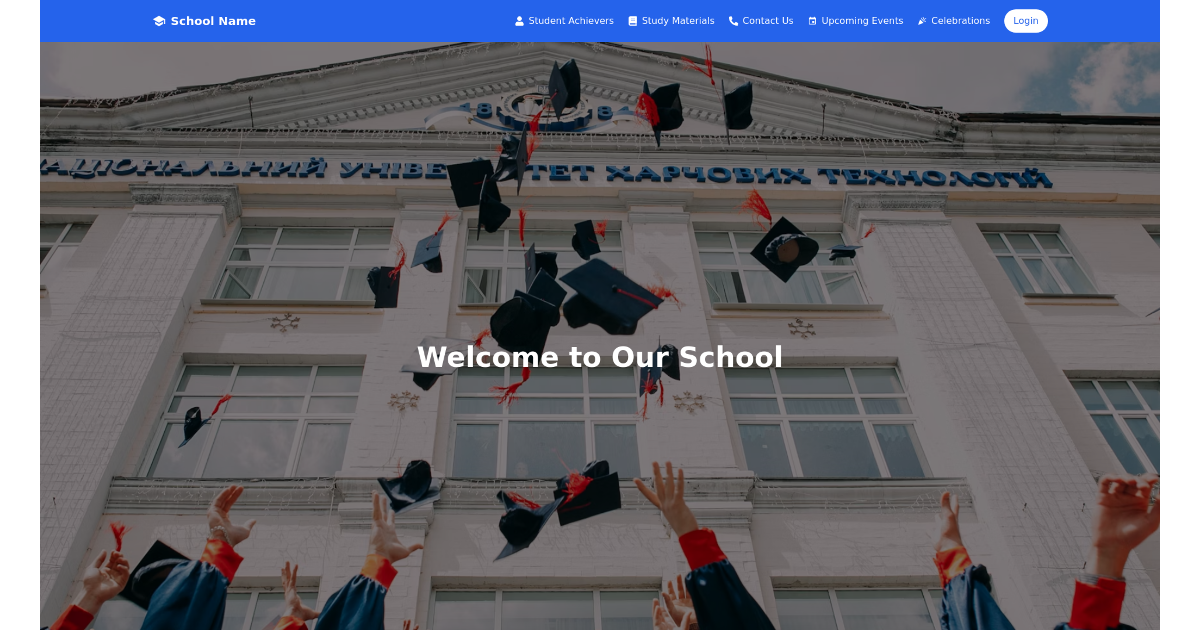 School Website - Free React, Tailwind Component