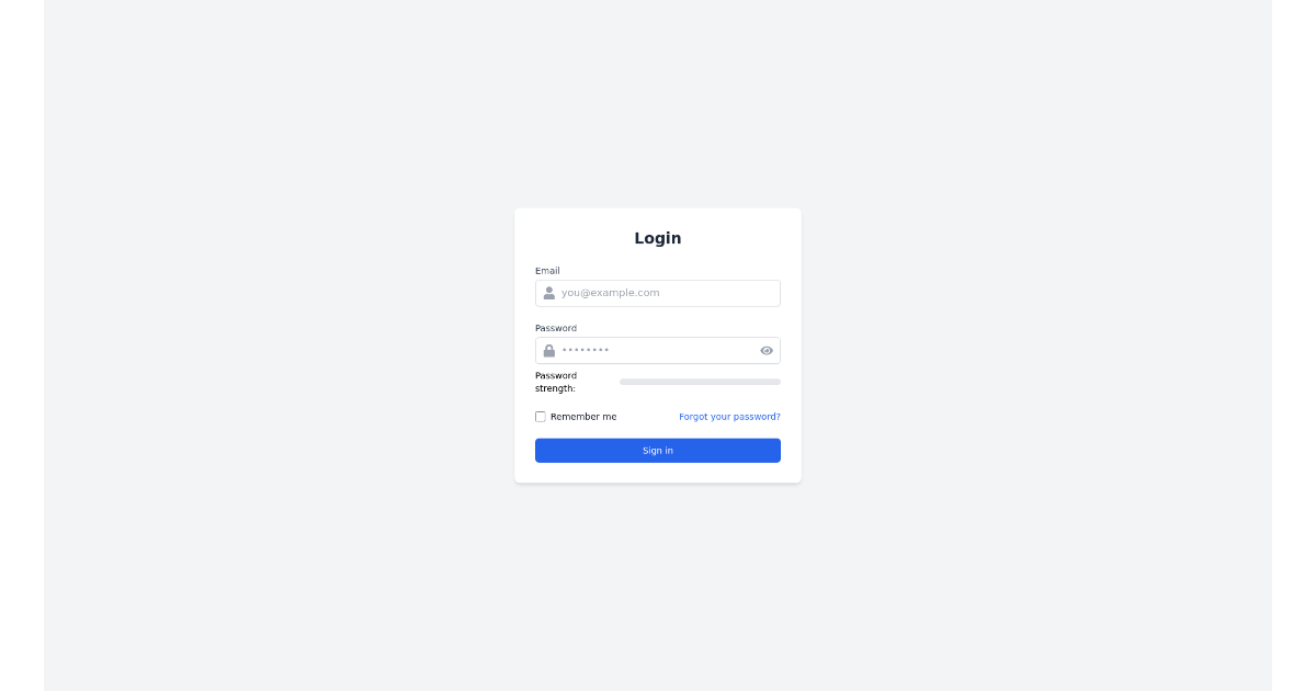React User Login Form with Tailwind CSS