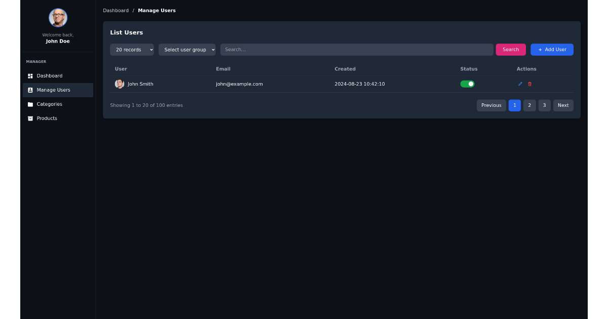 Add User Popup Component - Tailwind UI Library