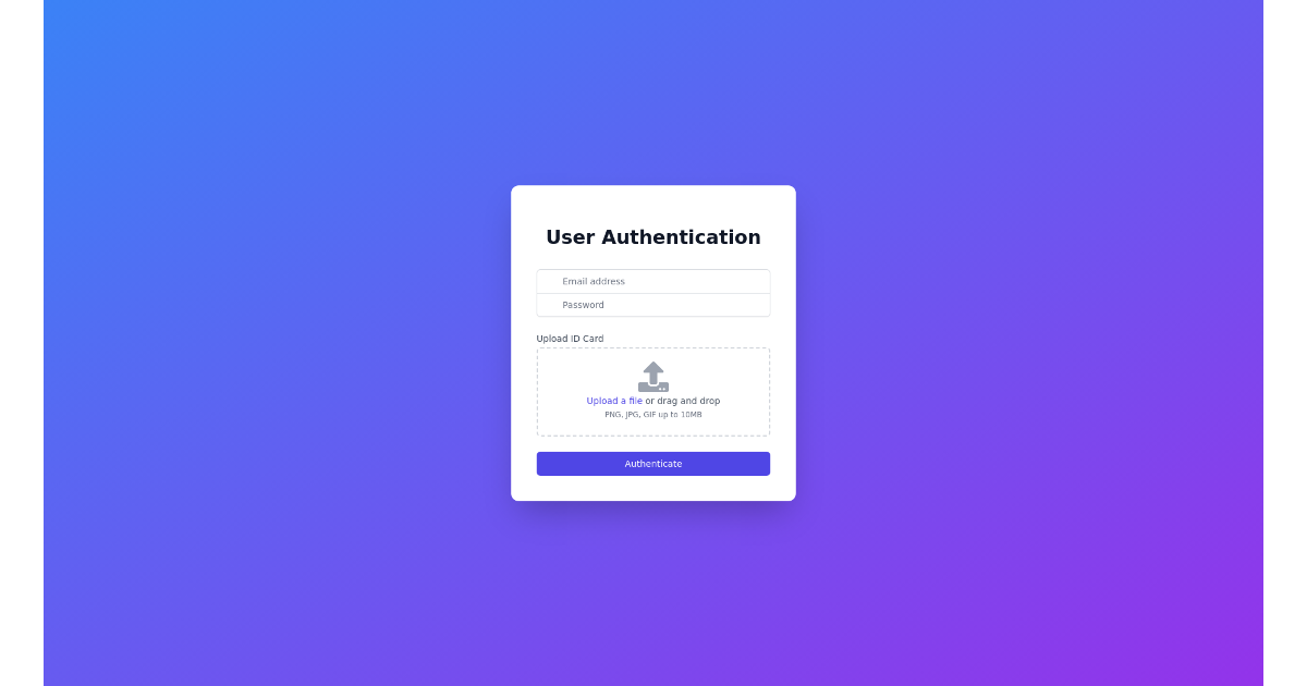 Authentication Section - Free React, Tailwind Component