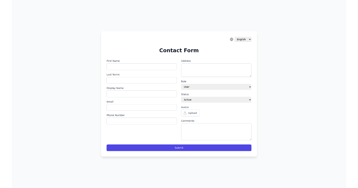 Form Schema - Free React, Tailwind Component