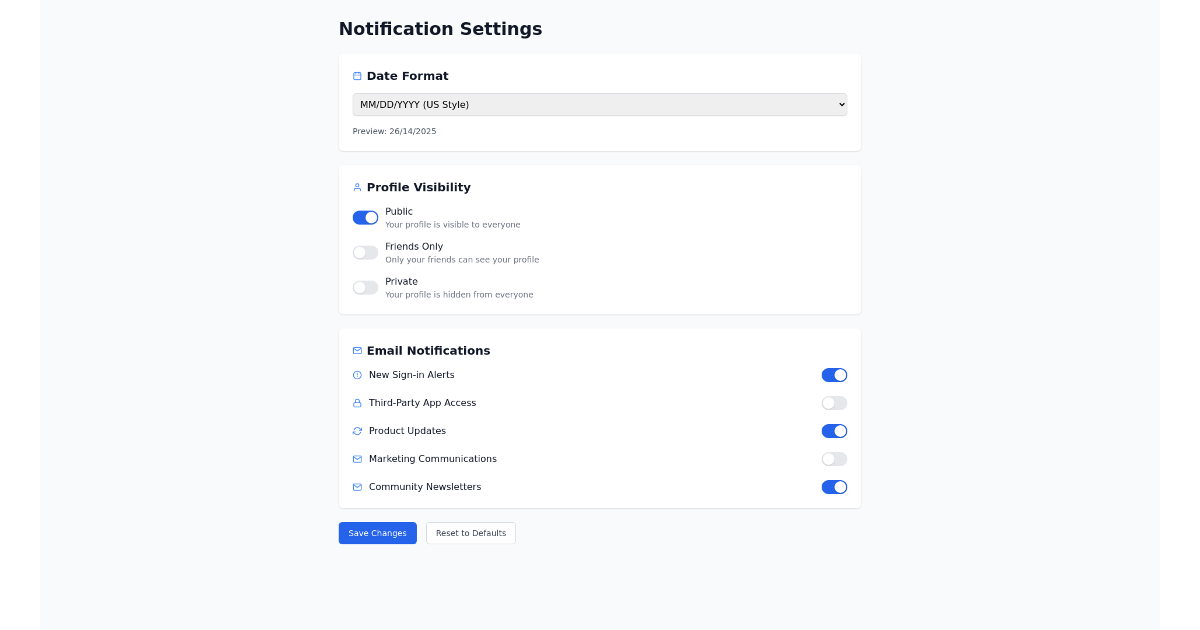 Default Component - Free React, Tailwind Component