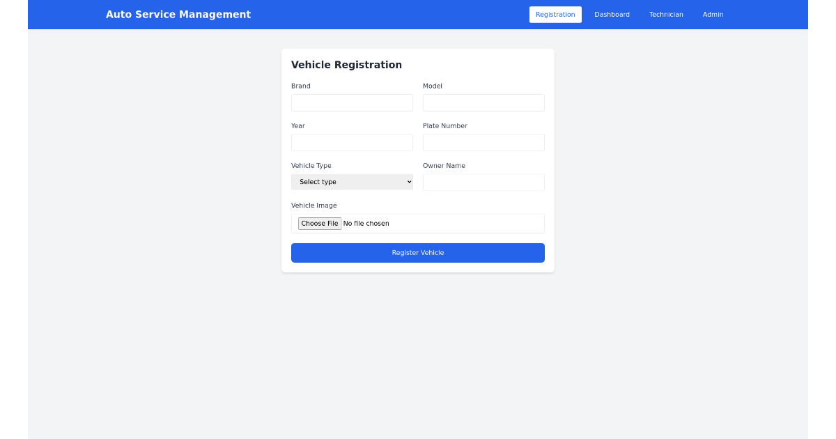 Auto Management System - Free React, Tailwind Component