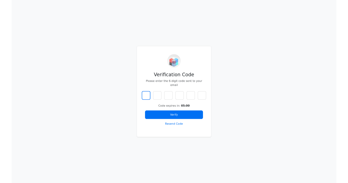 Verification Code Interface - Free Html, Bootstrap Component