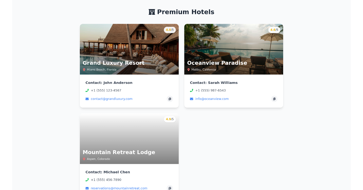 Create a Responsive Vertical Card Layout in React Using Tailwind CSS