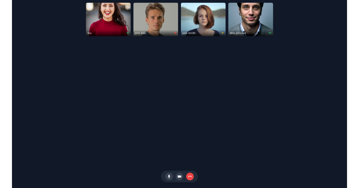 Video Call - Free React, Tailwind Component