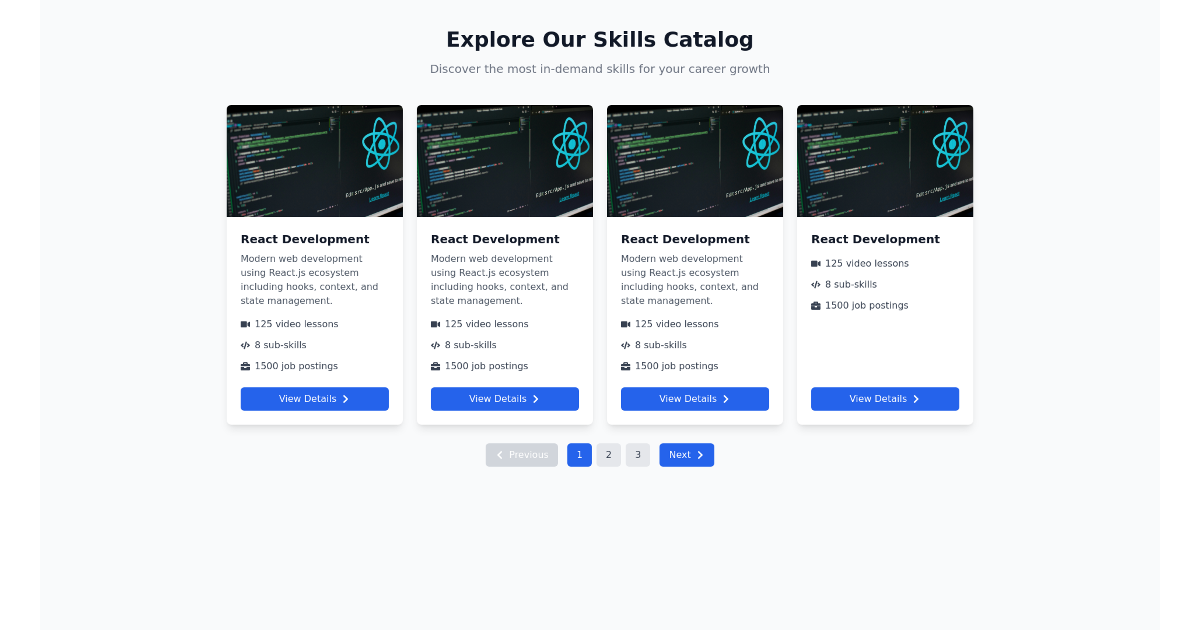 Skills List - Free React, Tailwind Component