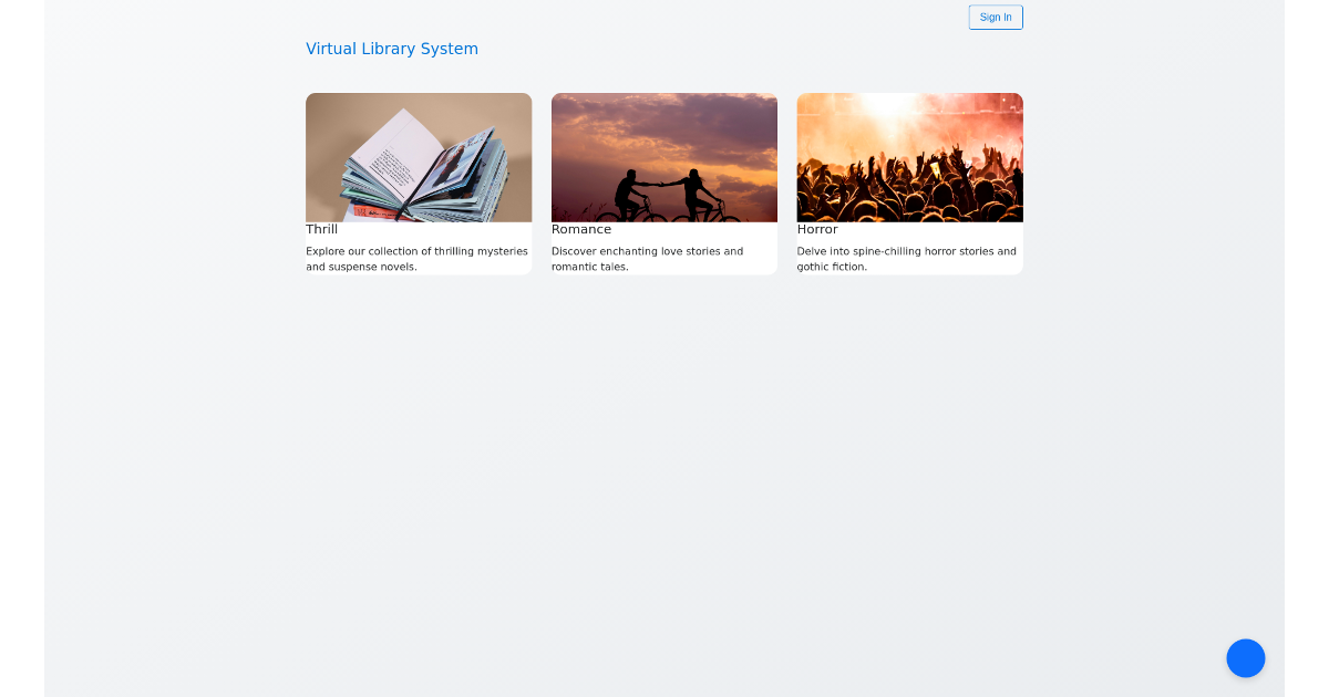 Virtual Library Interface - Free Html, Bootstrap Component
