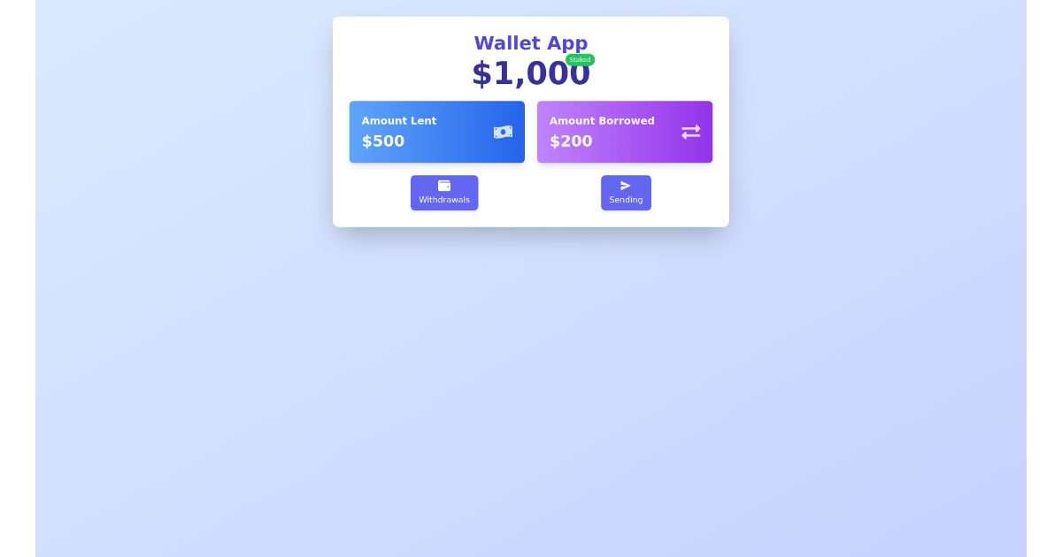 Wallet App - Free React, Tailwind Component