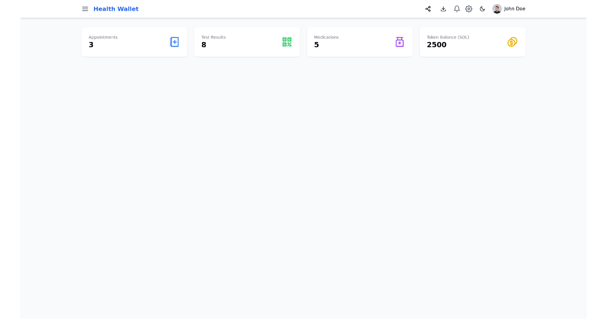 Health Wallet - Free React, Tailwind Component