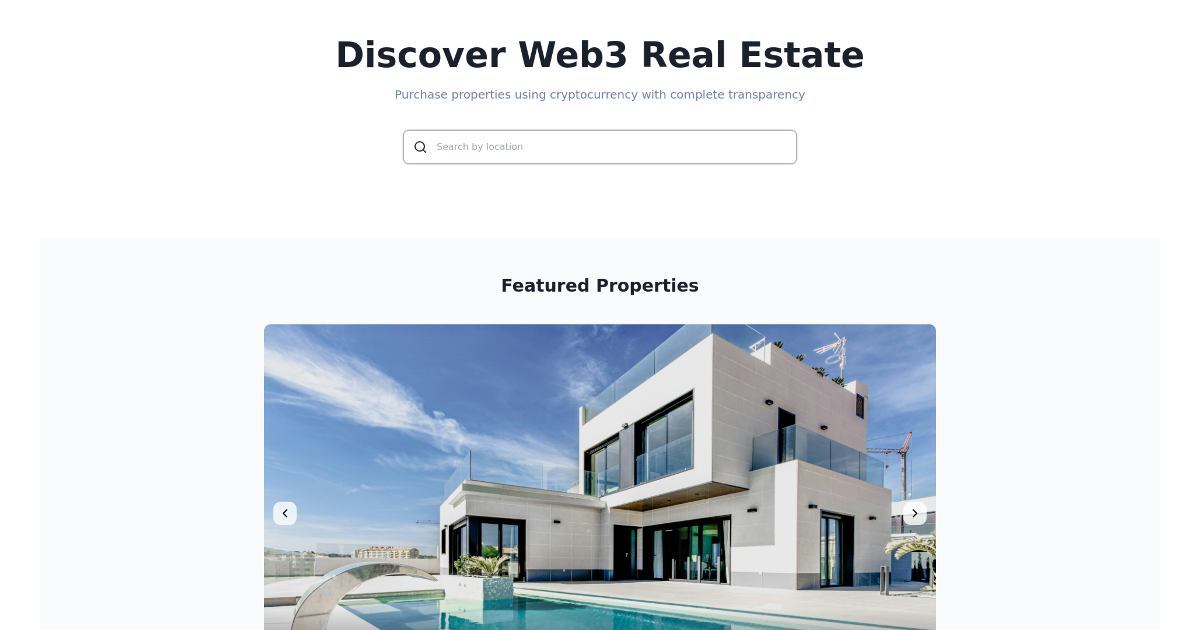Modern Web3 Real Estate Platform | Explore Crypto-Friendly Properties