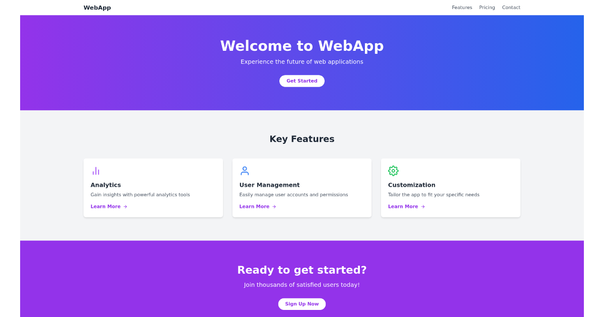 Landing Page - Free React, Tailwind Component