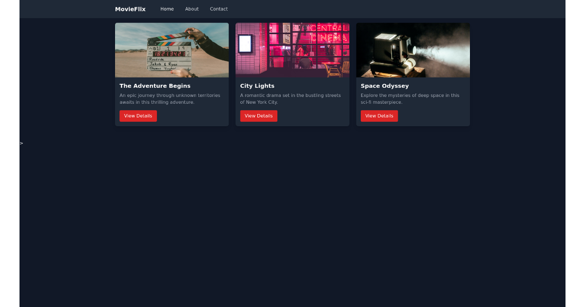 Movie Streaming Application - Free Html, Tailwind Component