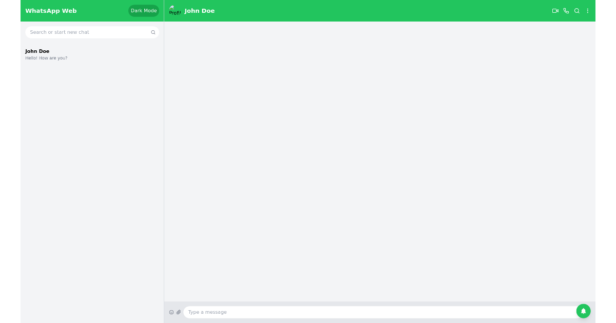 Whats App Clone - Free React, Tailwind Component