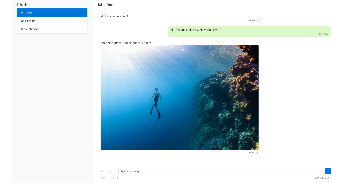 Whats App-like Messaging Interface - Free Html, Bootstrap Component