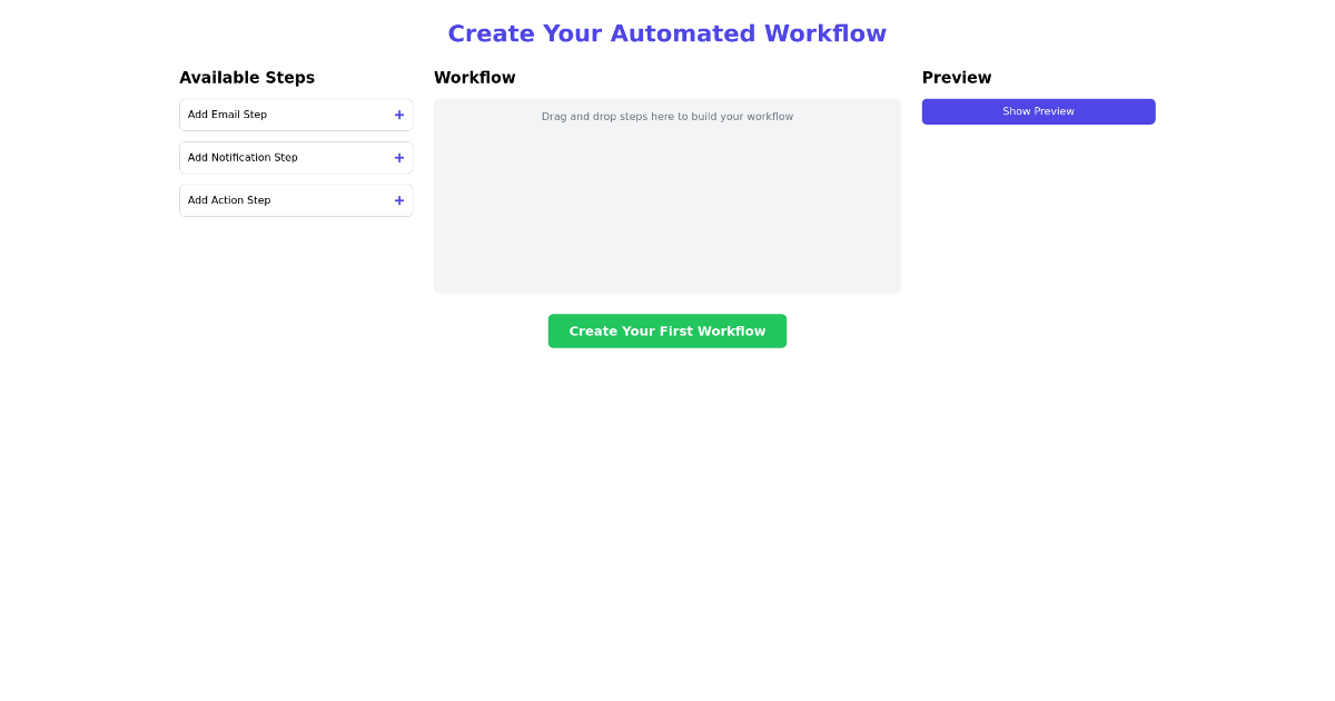 Streamline Your Community with Automated Workflows | React & Tailwind