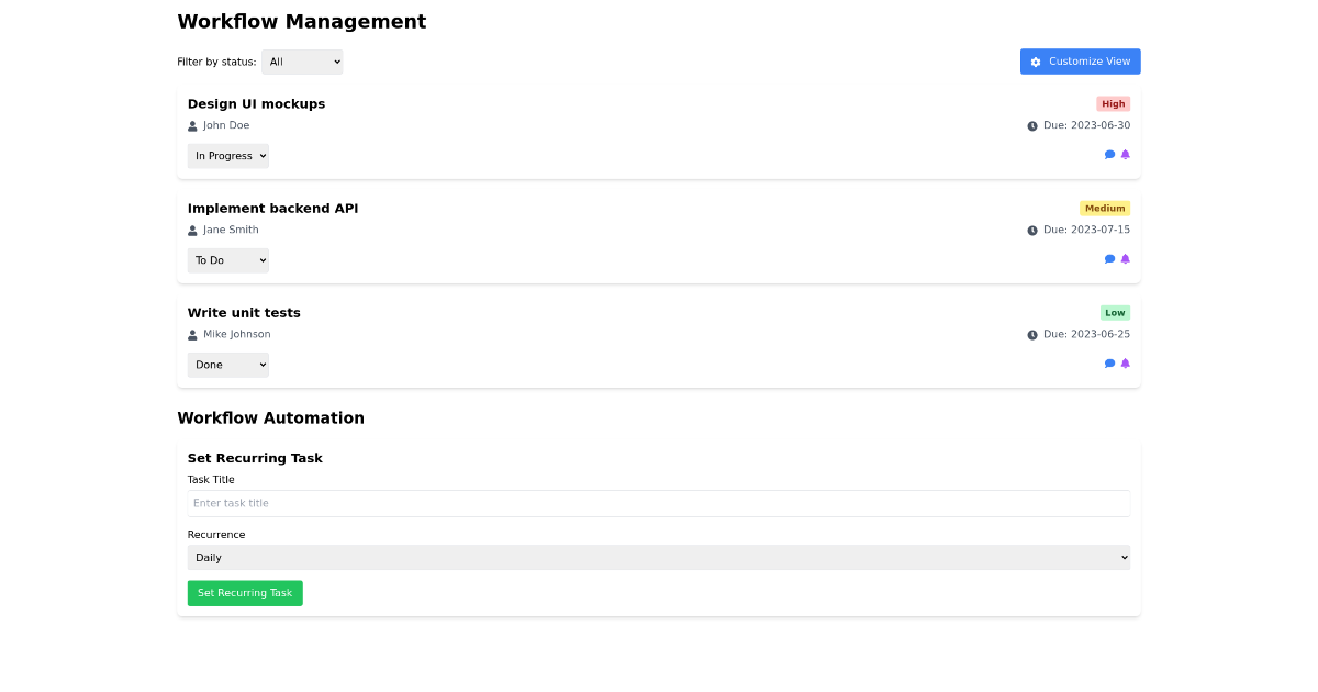 React Workflow Component with Tailwind CSS | Enhance Your UI